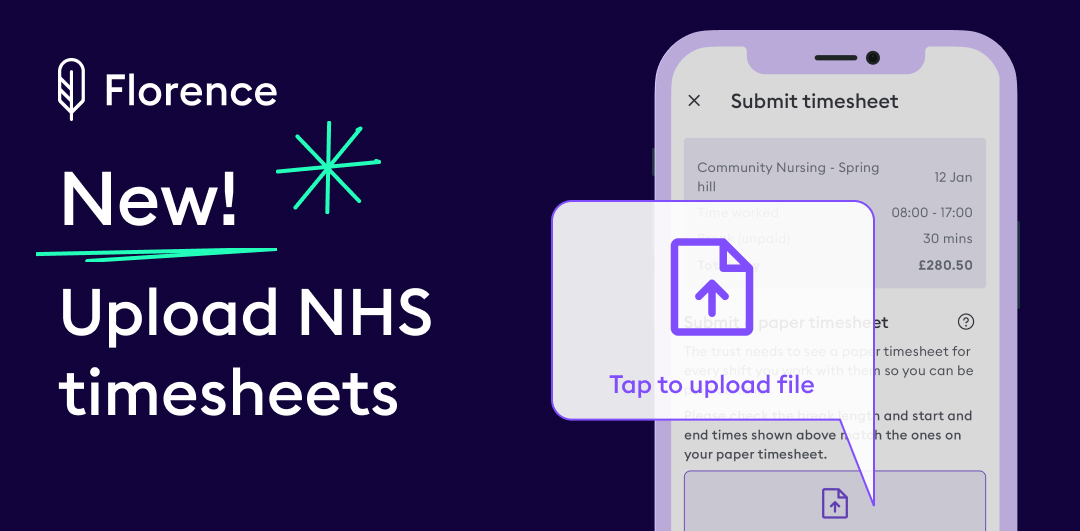 New: submit NHS timesheets in the app | Florence UK